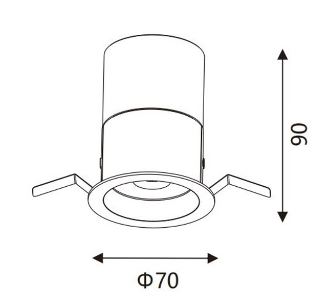 LED Down light Static White Laser D70 | Colordreamer